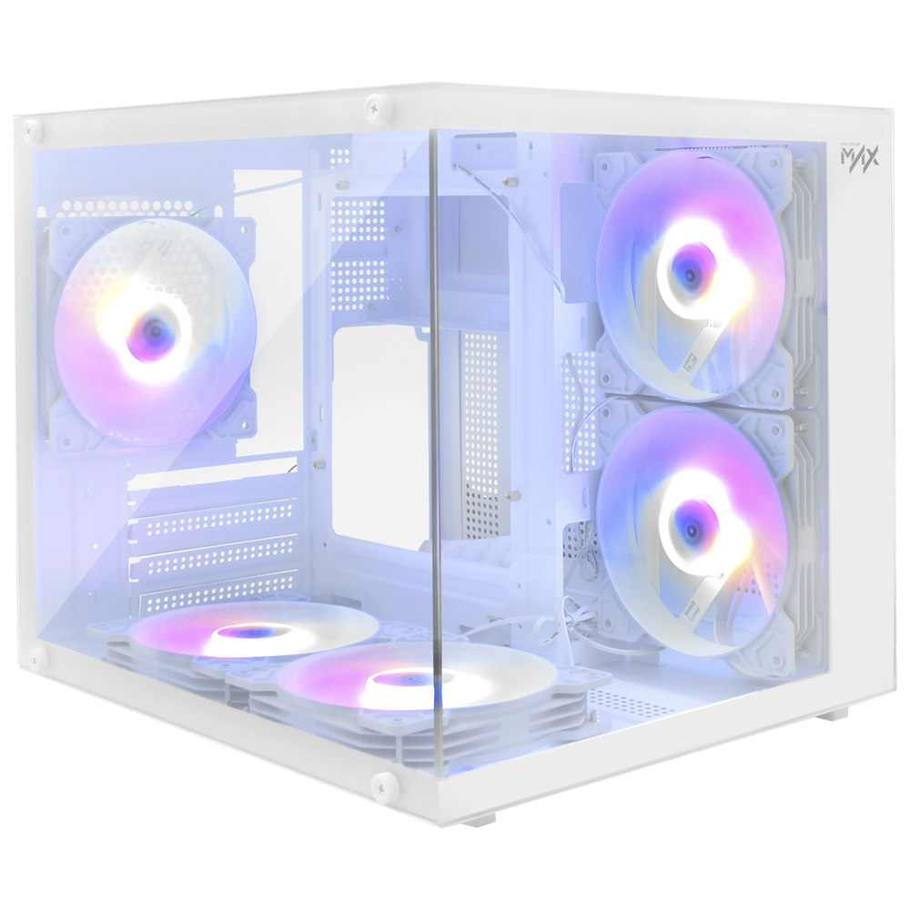 Gabinete Gamer Macrovip Max Aqua Series Mini Tower / 5 Cooler / RGB ...