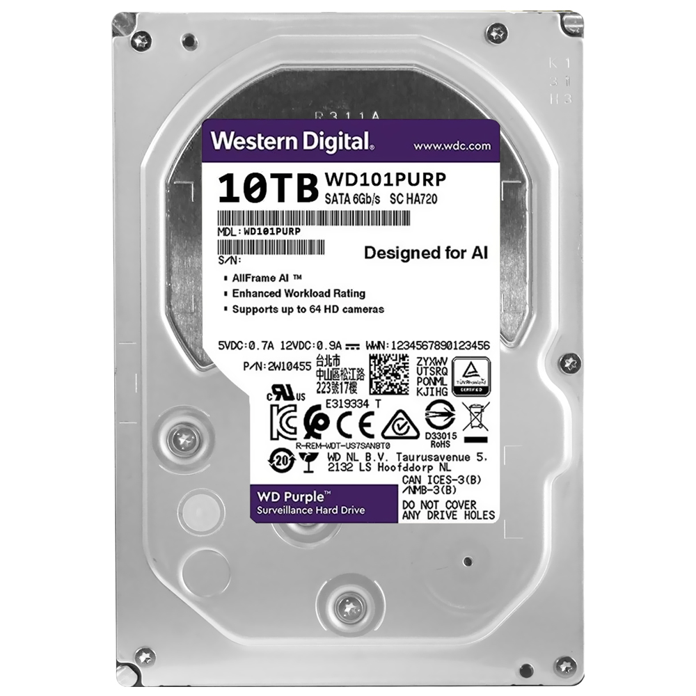 HD Western Digital 10TB WD Purple Pro 3.5" SATA 3 7200RPM - WD101PURP ...