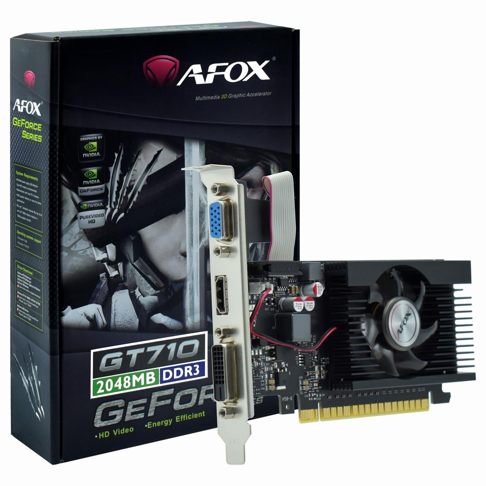 Placa de Vídeo AFOX 2GB GeForce GT710 DDR3 - AF710-2048D3L5-V3 | AFOX ...